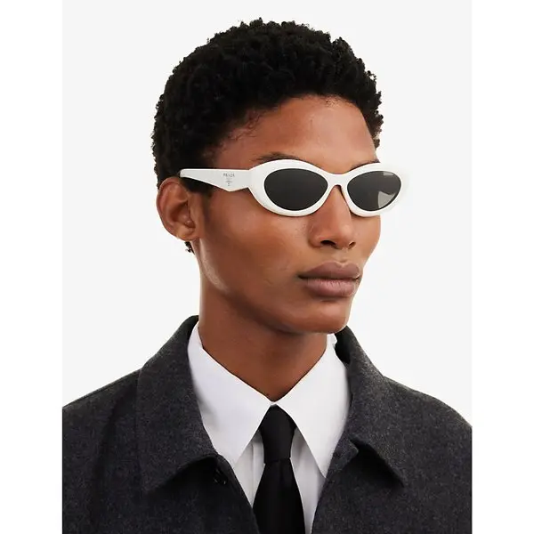 Prada Rectangle-frame Acetate Sunglasses
