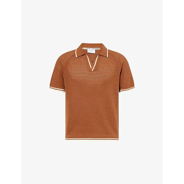PERCIVAL Tennis Boxy Cotton-knit Polo Top