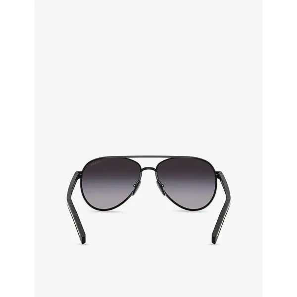 Prada Pilot-frame Metal Sunglasses - Black