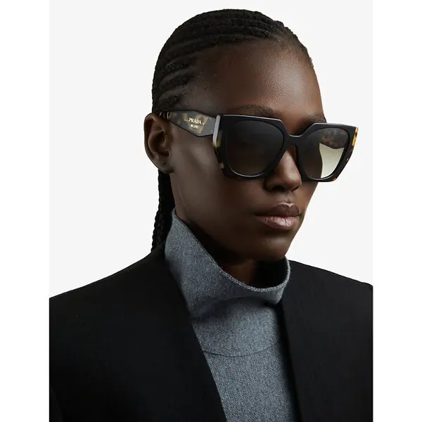 Prada Pr 15ws Cat-eye Sunglasses - Black