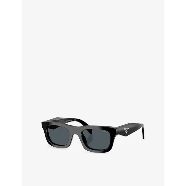 Prada Pillow-frame Acetate Sunglasses - Black