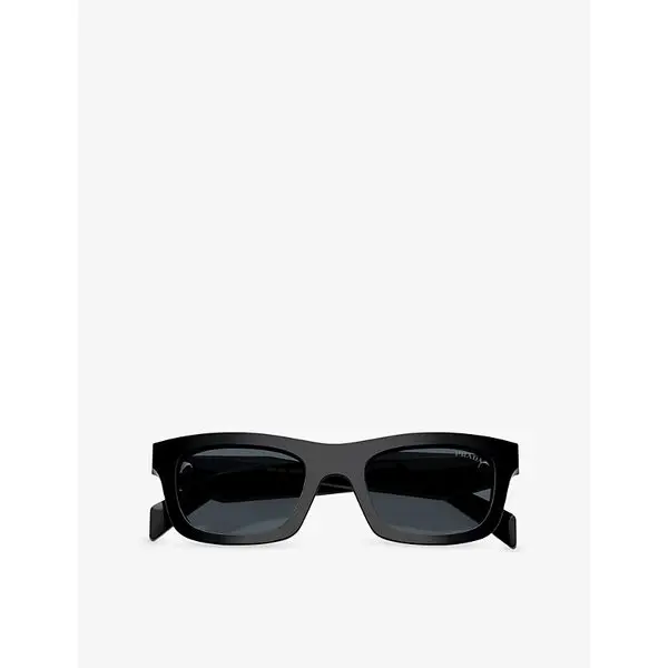 Prada Pillow-frame Acetate Sunglasses - Black