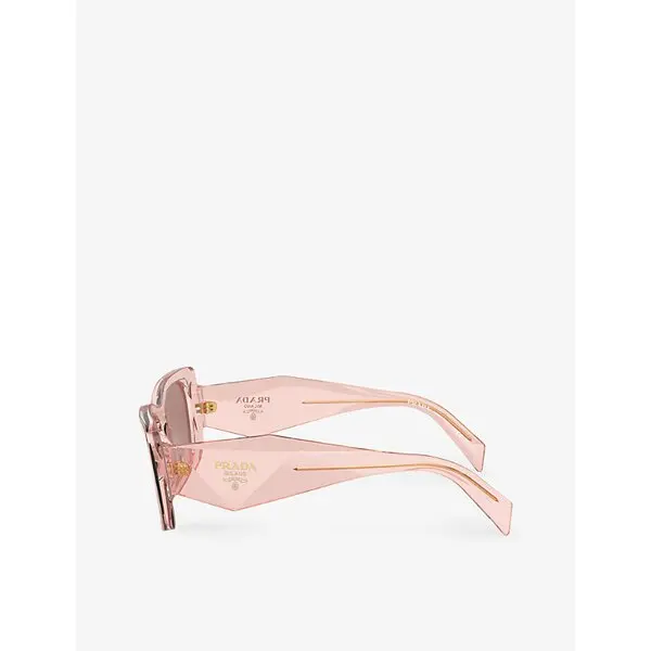Prada Pr 08ys Rectangle-frame Acetate Sunglasses - Pink