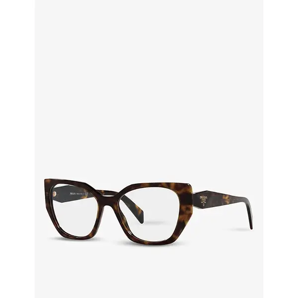 Prada Pr 18wv Square-framed Acetate Glasses - Brown