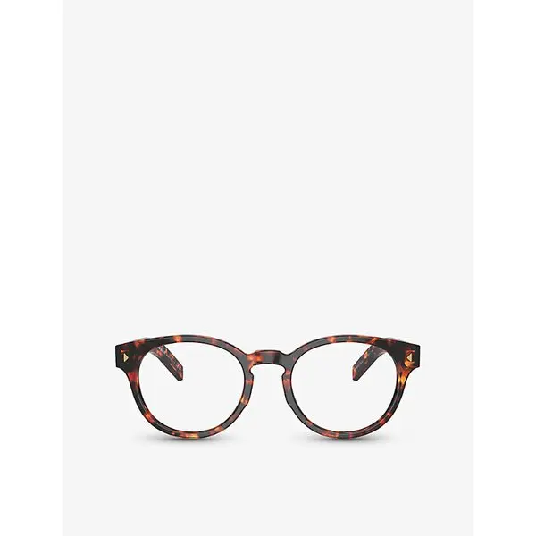 Prada Acetate Phantos Optical Glasses - Brown