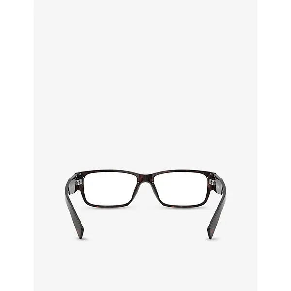 Prada Rectangle-frame Acetate Optical Glasses - Brown