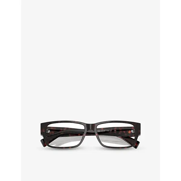 Prada Rectangle-frame Acetate Optical Glasses - Brown