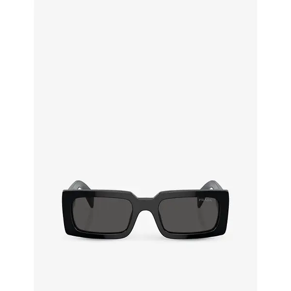 Prada Pillow-frame Acetate Sunglasses - Black