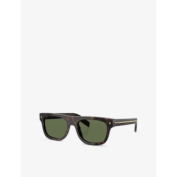 Prada Pillow-frame Acetate Sunglasses - Brown