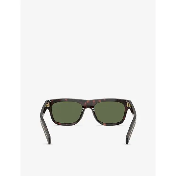 Prada Pillow-frame Acetate Sunglasses - Brown