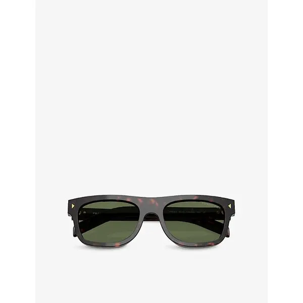 Prada Pillow-frame Acetate Sunglasses - Brown