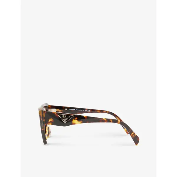Prada Tortoiseshell-effect Square-frame Acetate Optical Glasses - Brown