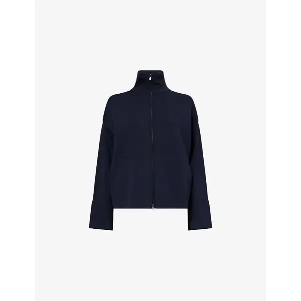 Max Mara Funnel-neck Zip-through Knitted Cardigan