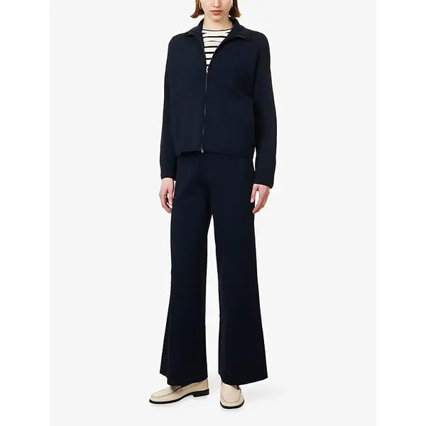 Max Mara Funnel-neck Zip-through Knitted Cardigan