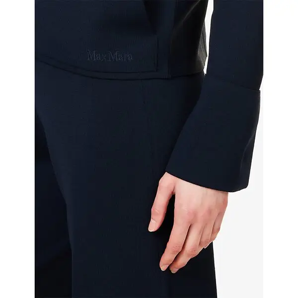 Max Mara Funnel-neck Zip-through Knitted Cardigan