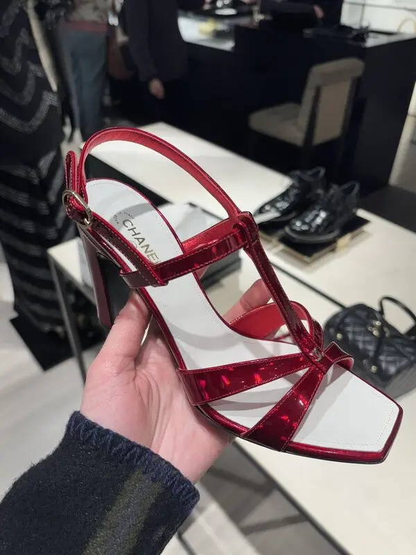 Chanel T-strap Heel - Red