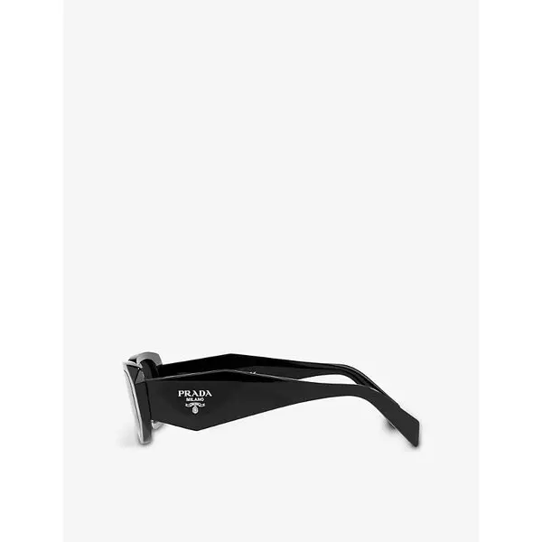 Prada Pr 17ws Rectangular-frame Sunglasses - Black