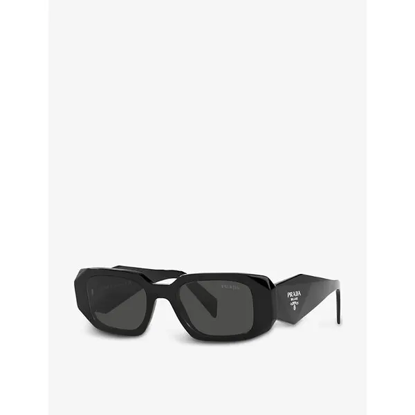Prada Pr 17ws Rectangular-frame Sunglasses - Black