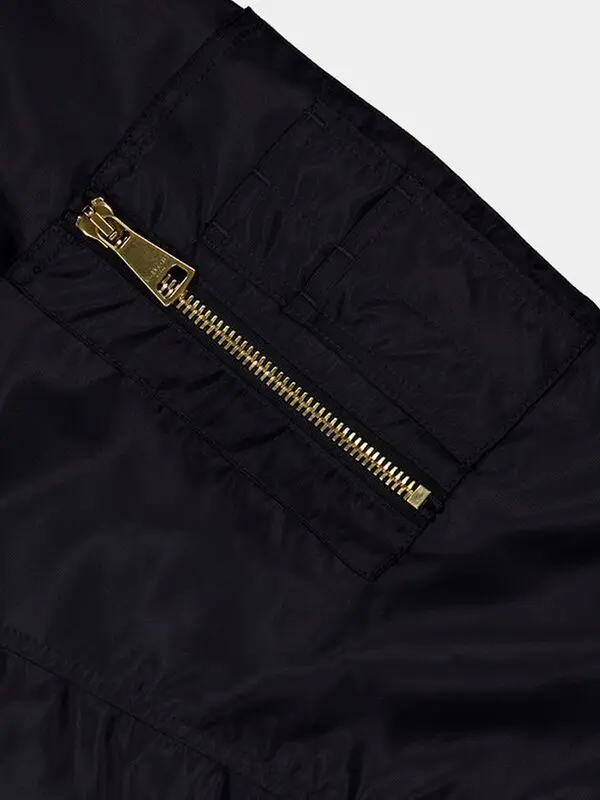 Balmain Nylon Bomber Jacket With Embroidery