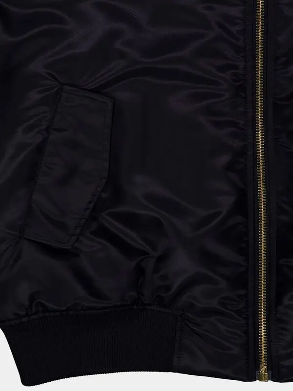 Balmain Nylon Bomber Jacket With Embroidery