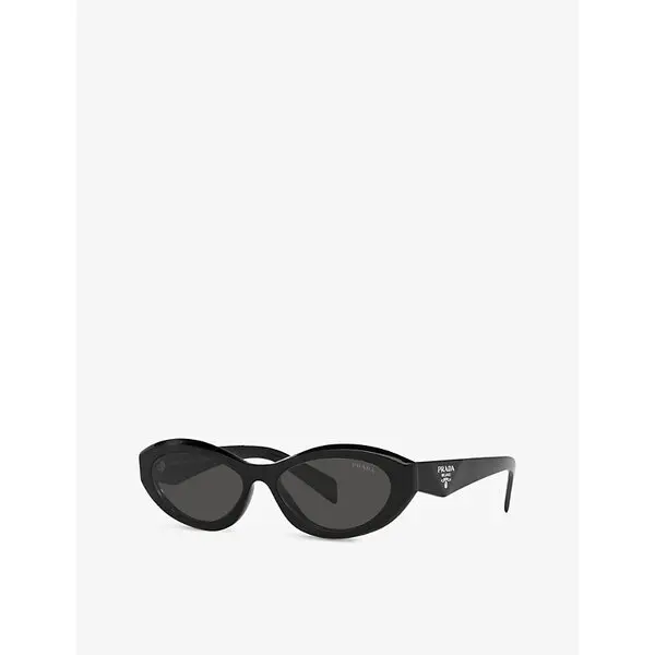 Prada Pr26zs Irregular-frame Acetate Sunglasses - Black