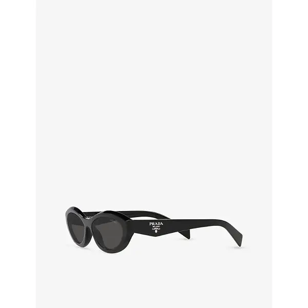 Prada Pr26zs Irregular-frame Acetate Sunglasses - Black
