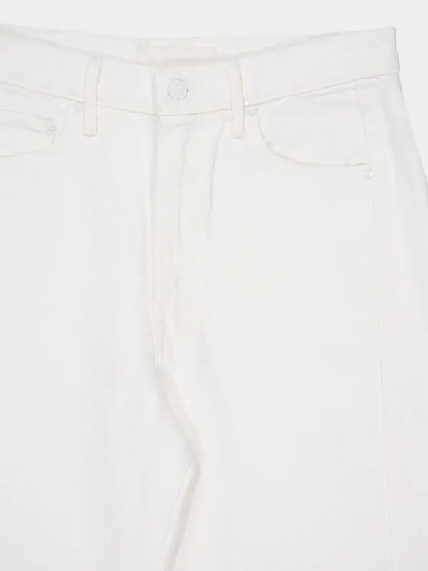 MOTHER The Full-pipe Ankle Barrel Jeans - White