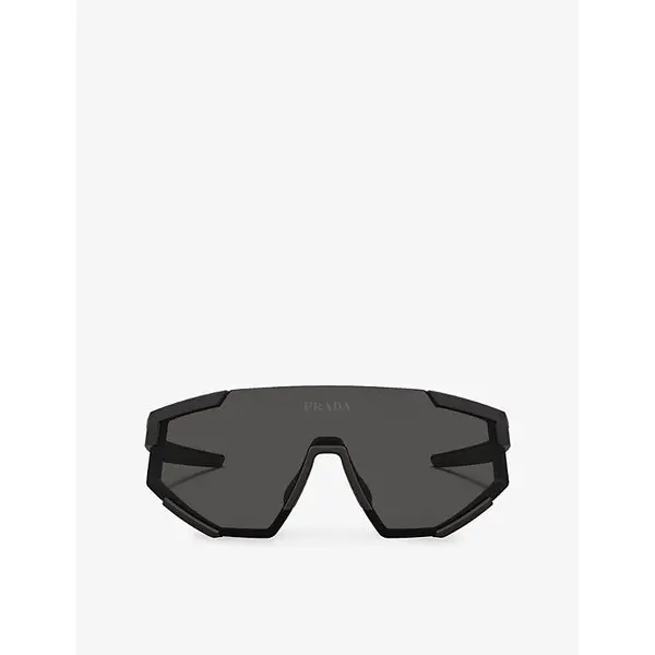 Prada Pillow-frame Nylon Sunglasses - Black