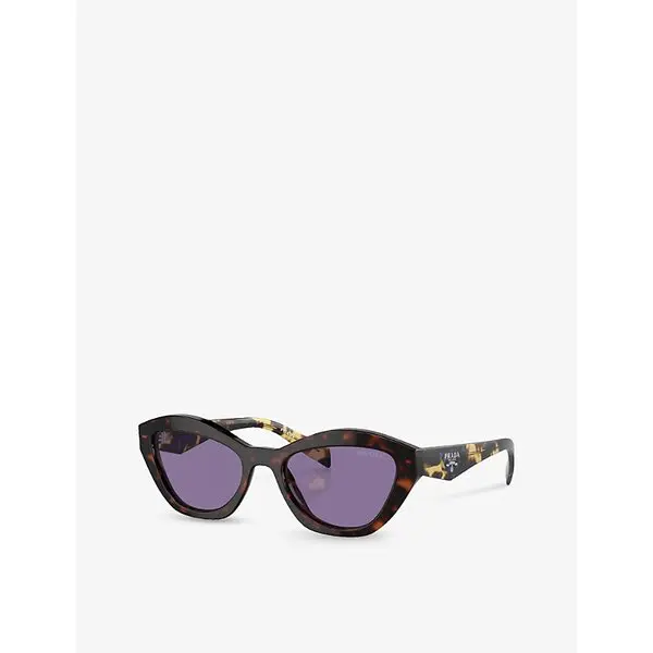 Prada Butterfly-frame Acetate Sunglasses - Brown