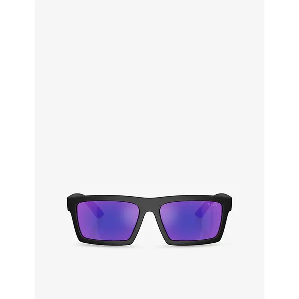 Prada Rectangle-frame Sunglasses - Black