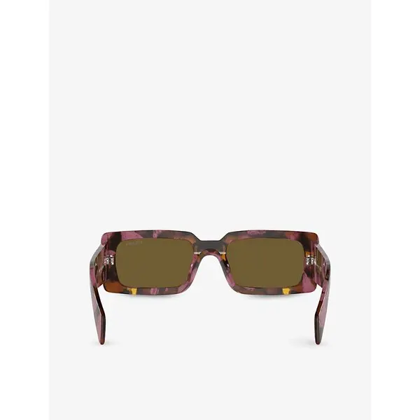 Prada Pillow-frame Tortoiseshell Acetate Sunglasses - Purple
