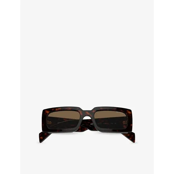 Prada Pillow-frame Tortoiseshell Acetate Sunglasses
