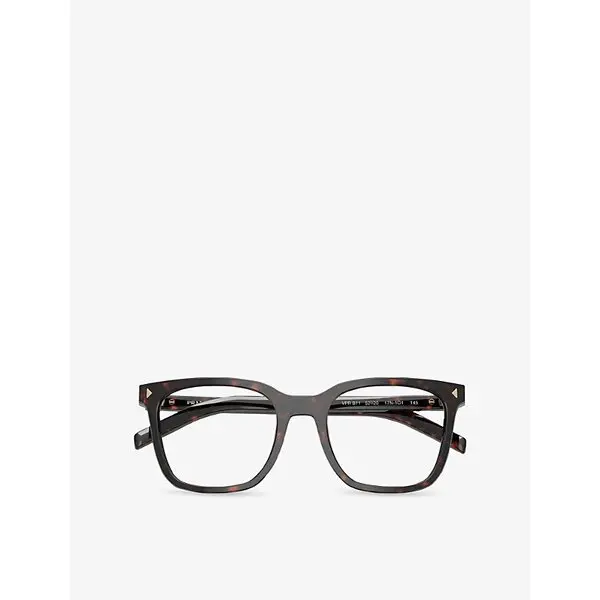 Prada Square-frame Acetate Glasses - Brown