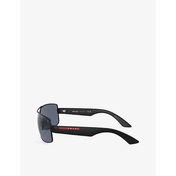 Prada Ps 50zs Pillow-frame Sunglasses - Black