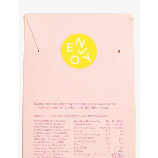 SELFRIDGES SELECTION Milk Chocolate And Aromatic Rose Caramels 150g