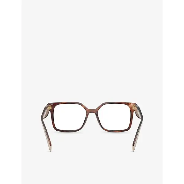 Prada Rectangle Acetate Optical Glasses - Brown