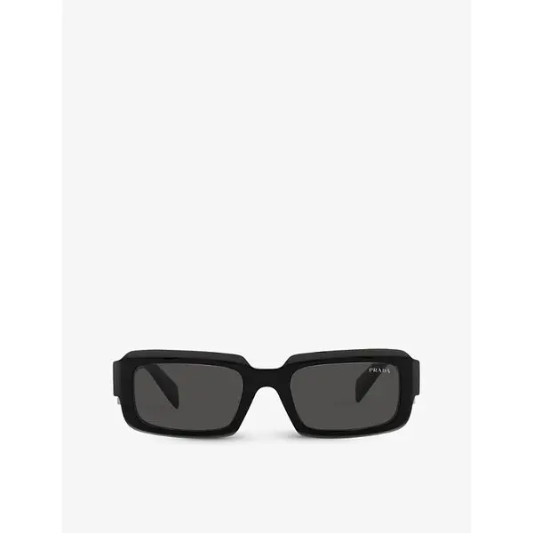 Prada Rectangle-frame Acetate Sunglasses - Black