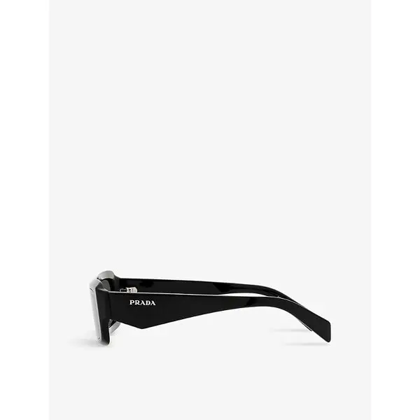 Prada Pr 27zs Rectangle-frame Acetate Sunglasses - Black