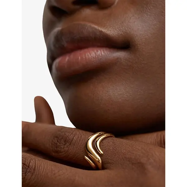 Monica Vinader 18ct Yellow Vermeil Swirl Ring