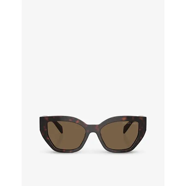 Prada Butterfly-frame Tortoiseshell Acetate Sunglasses - Brown