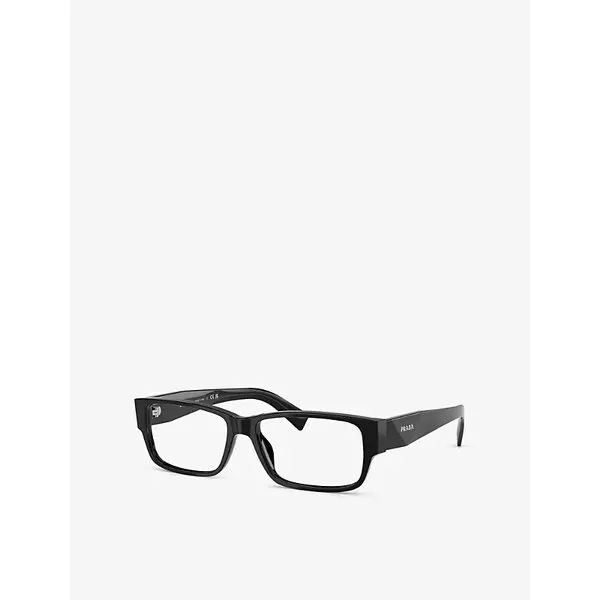 Prada B09v Acetate Rectangle Sunglasses - Black