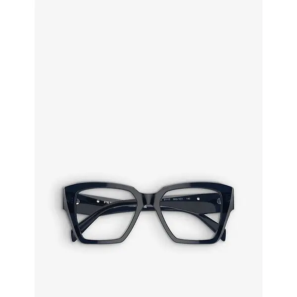 Prada Pr 09zv Square-frame Optical Glasses - Blue