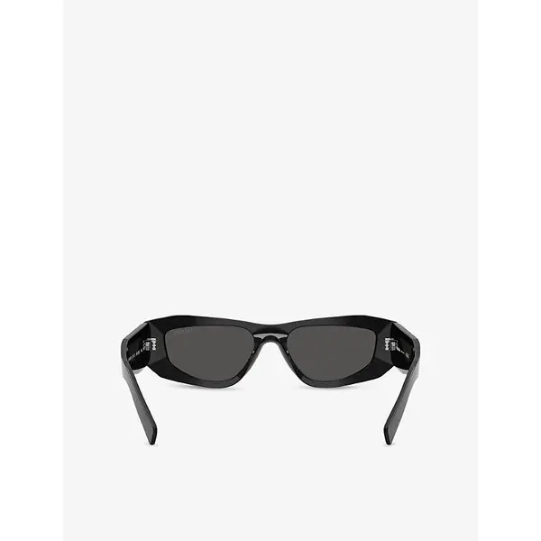 Prada Pr B19s Pillow-frame Acetate Sunglasses - Black