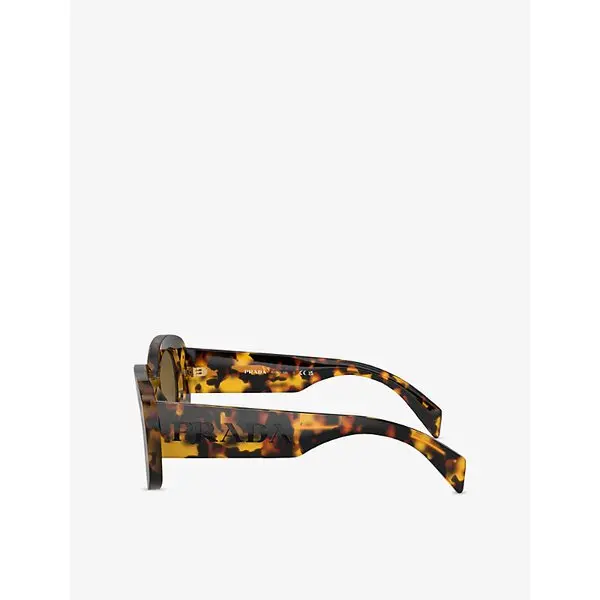 Prada Butterfly-frame Acetate Sunglasses - Yellow