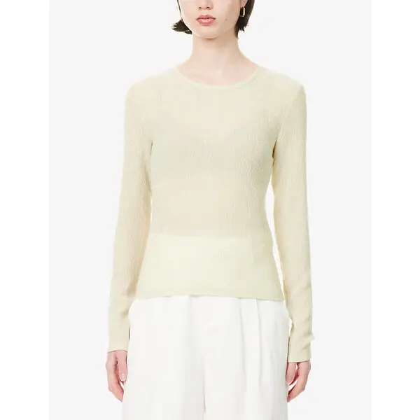 FRAME The Ditional Long-sleeve Mesh Top