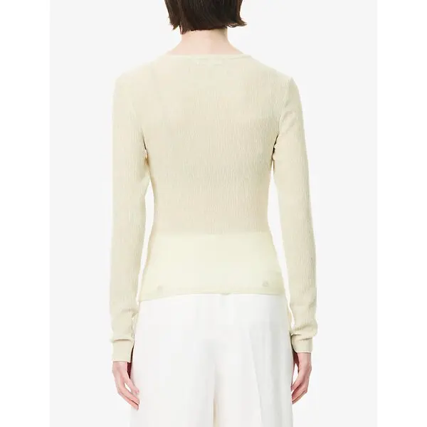 FRAME The Ditional Long-sleeve Mesh Top