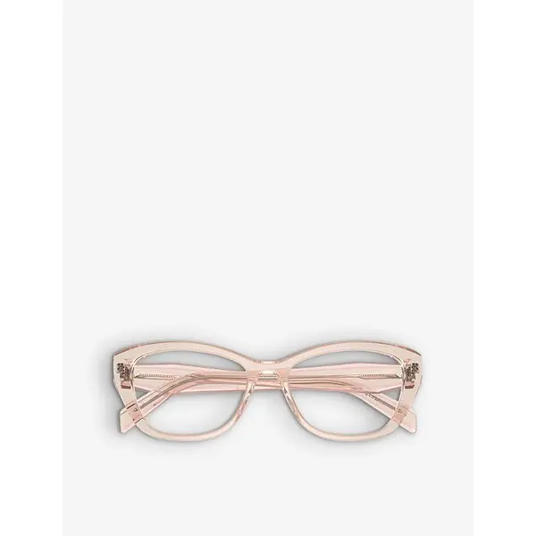 Prada Pr 19wv Cat-eye Acetate Glasses - Pink