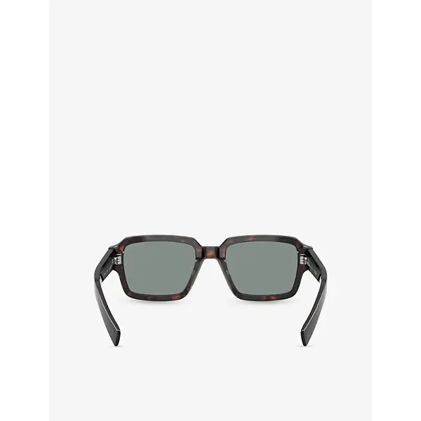 Prada Rectangle-frame Acetate Sunglasses - Brown