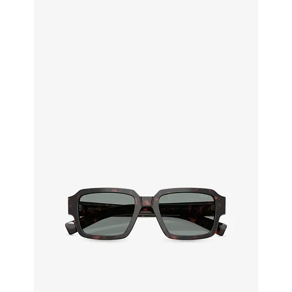 Prada Rectangle-frame Acetate Sunglasses - Brown