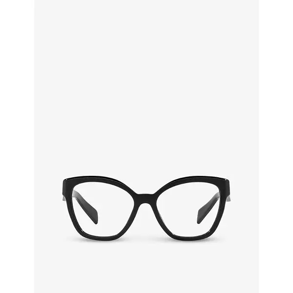 Prada Pr 20zv Cat-eye Acetate Eyeglasses - Black